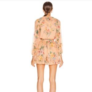 Zimmermann | Pants & Jumpsuits | Zimmermann Zinnia Silk Ruffle Romper ...